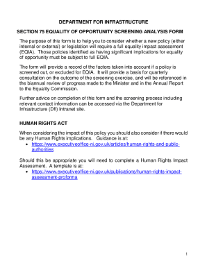 Fillable Online Vehicle Test Fees - Section 75 Equality of Opportunity ...