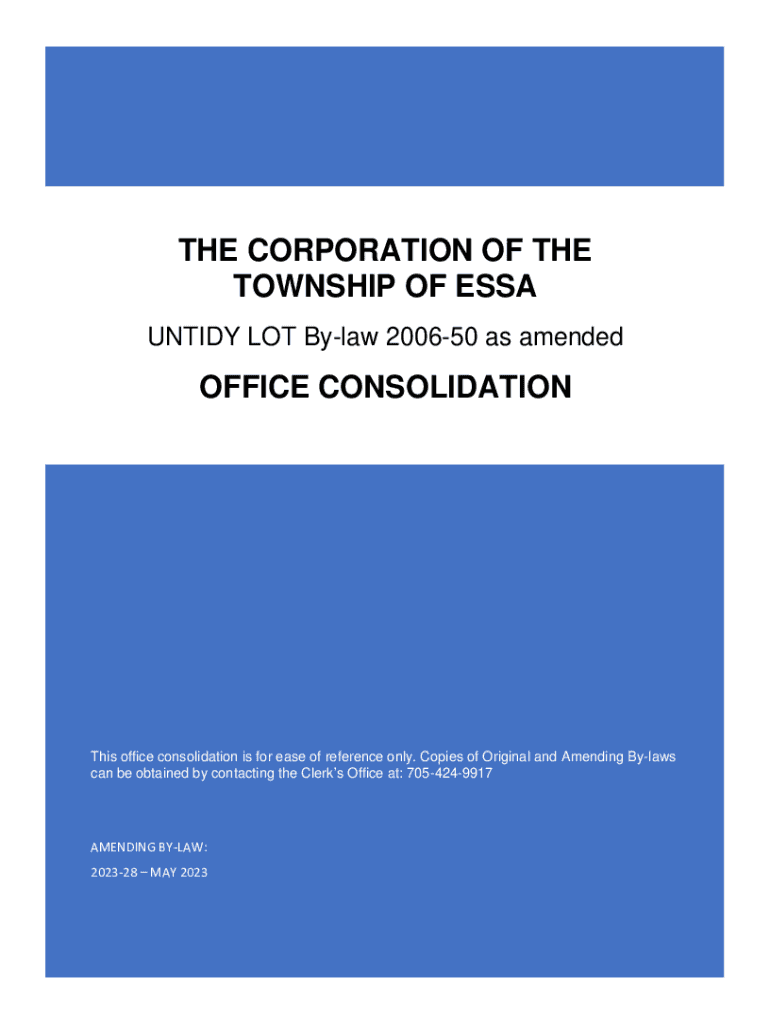 Fillable Online By-laws - Essa Township Fax Email Print - pdfFiller