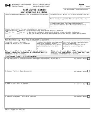 Remplissable En Ligne Task Authorization Autorisation de tche Fax Email ...