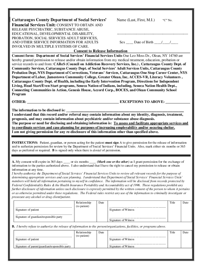 Fillable Online Financial Services Unit: CONSENT TO OBTAIN AND Fax ...