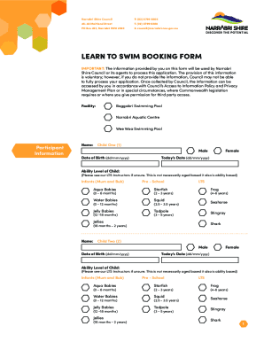 Fillable Online Swimming Pool Registration - Narrabri Shire Council - ABLIS Fax Email Print ...