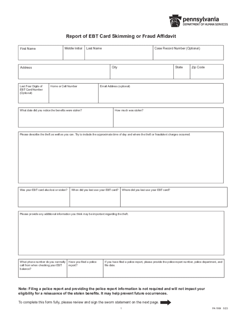 Fillable Online Protect Your Benefits from the New EBT Card Scam Fax ...