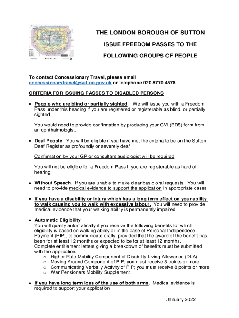 Fillable Online FREEDOM PASS APPLICATION FORM Fax Email Print - pdfFiller