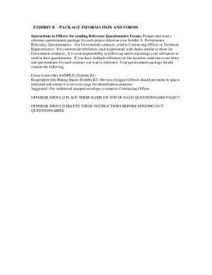 Fillable Online Exhibit B - Package Information and Forms.docx Fax ...