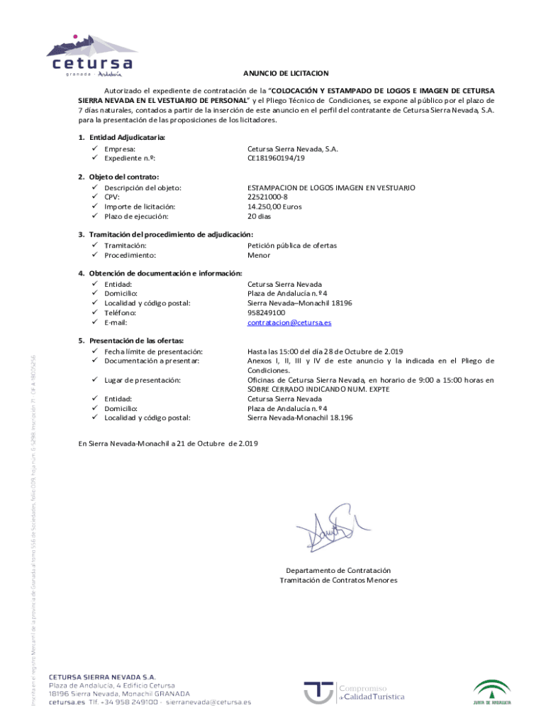 Completable En línea convocatoria de empleo pblico de cetursa sierra ...