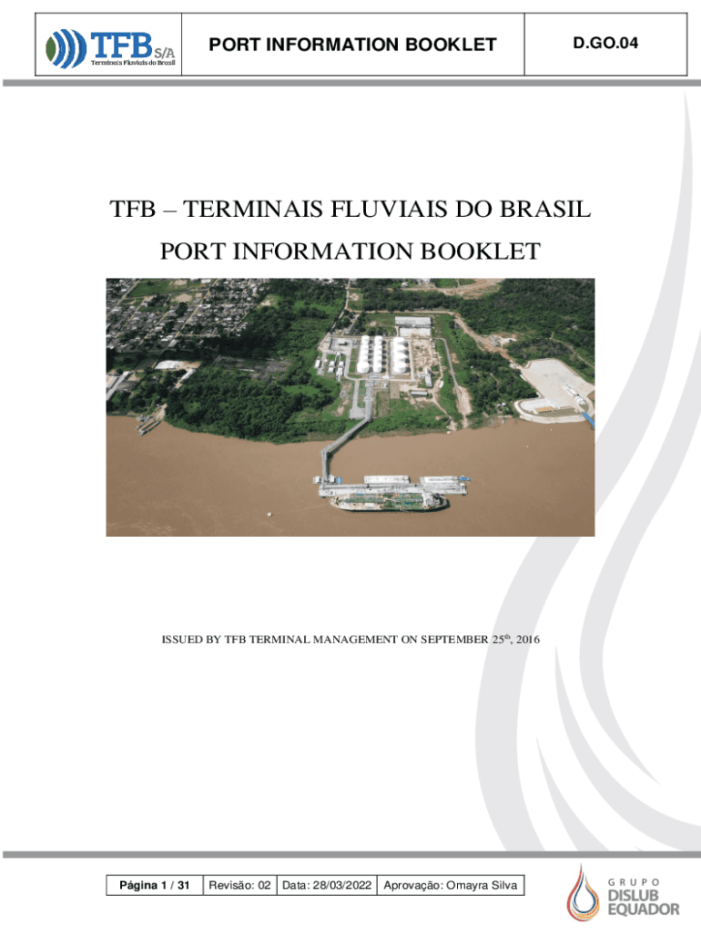 Fillable Online TFB TERMINAIS FLUVIAIS DO BRASIL PORT INFORMATION ...