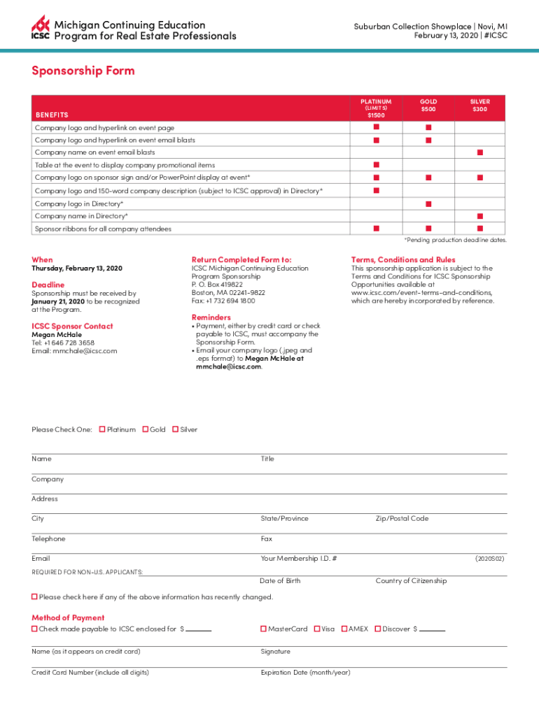 Fillable Online ICSC+CONTINUING EDUCATION MICHIGAN Fax Email Print ...