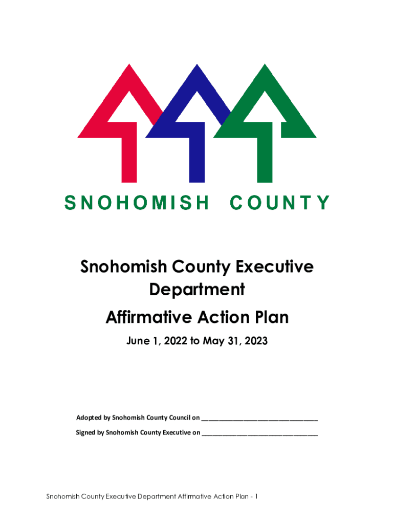 Fillable Online Snohomish County Executive Department Affirmative Action Plan Fax Email Print ...