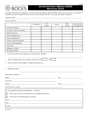 Fillable Online REFERENCE FORM FOR APPLICATION TO THE ... Fax Email Print - pdfFiller