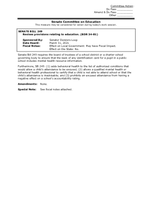 Fillable Online Bill Page for SB 249. Bill Page for SB 249 Fax Email ...