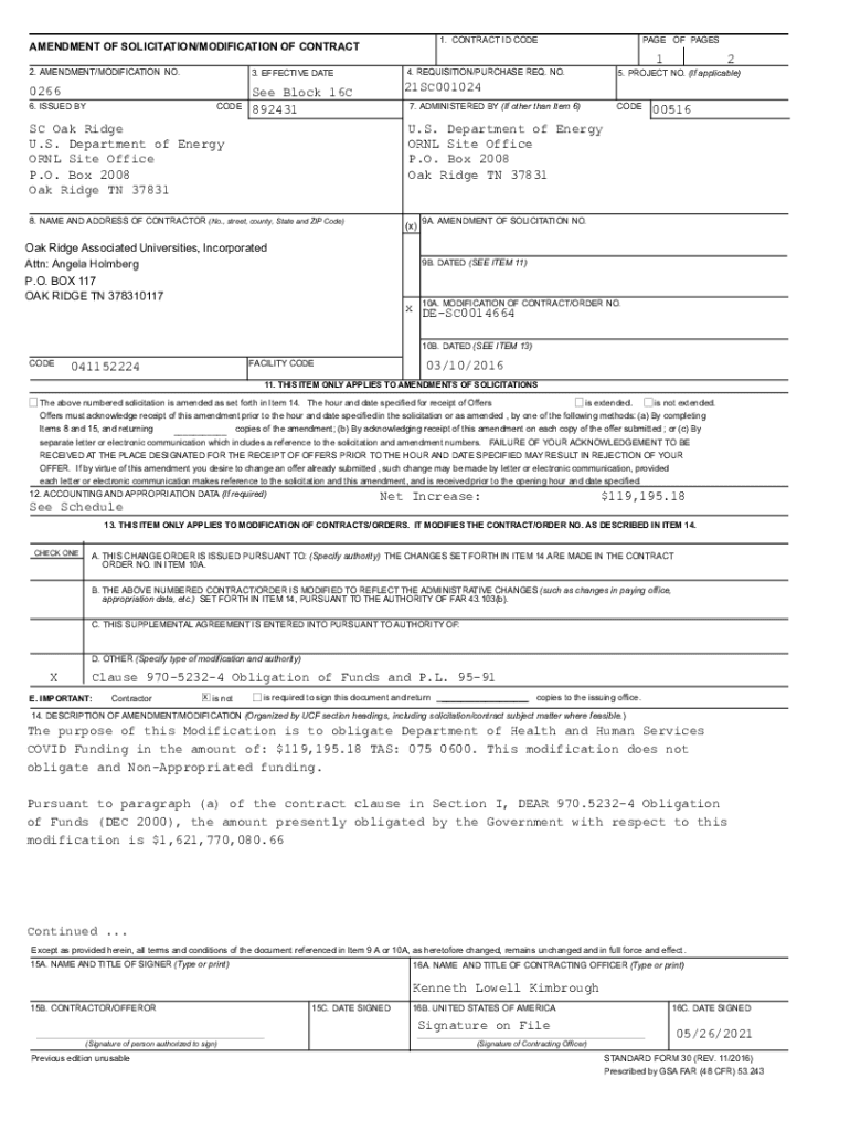 Fillable Online orise orau DOE Awards Oak Ridge Reservation Cleanup ...