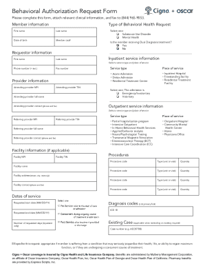 Fillable Online Outpatient Behavioral Health Prior Authorization Request ... Fax Email Print ...