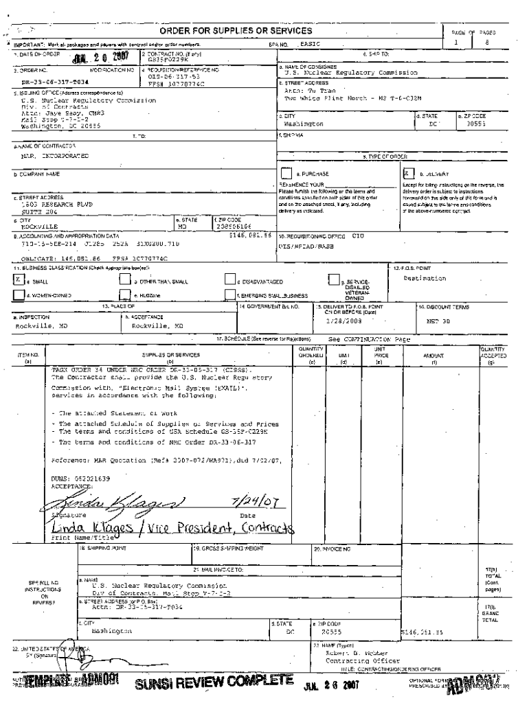 Fillable Online Task Order No. 034 Under Delivery Order No. DR-33-06 ...