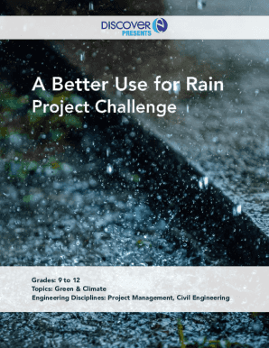 Fillable Online A Better Use for Rain - Project Challenge Fax Email ...