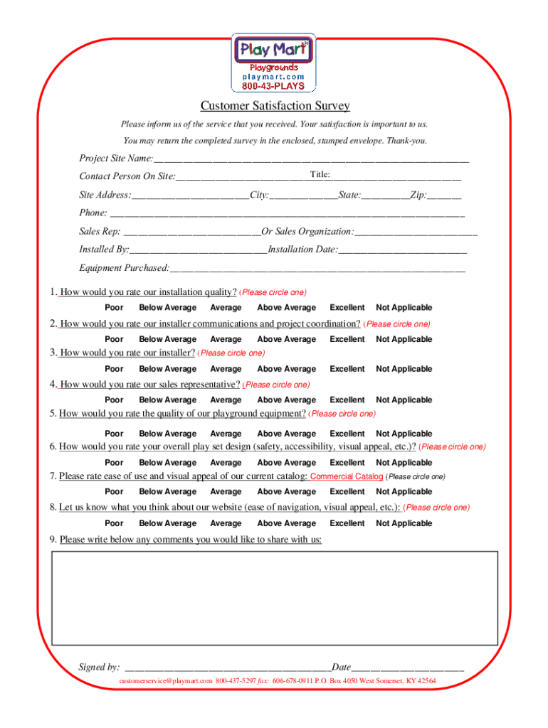 Fillable Online Our New Customer Feedback Survey Helps Us Serve You Better Fax Email Print ...