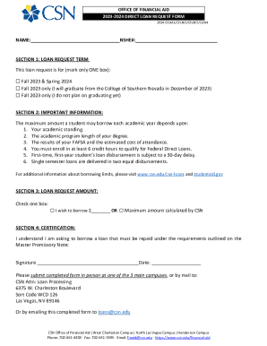 Fillable Online 2023-2024 Direct Loan Request Form. 2023-2024 Direct Loan Request Form Fax Email ...