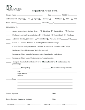 Fillable Online Request For Action Form Fax Email Print - pdfFiller