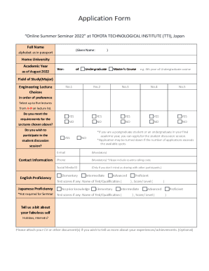 Fillable Online Toyota Technological Institute (TTI) JAPAN Research ...