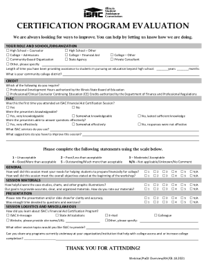 Fillable Online CERTIFICATION PROGRAM EVALUATION Fax Email Print - pdfFiller