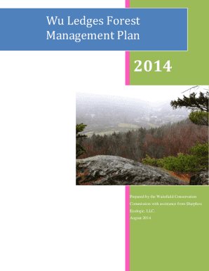 Fillable Online New Forest Management Plan for Milton Town Forest ...