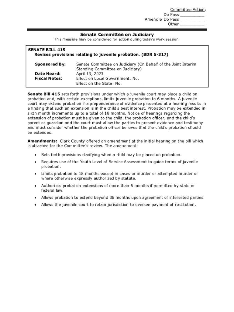 Fillable Online SENATE BILL 415 Fax Email Print - pdfFiller