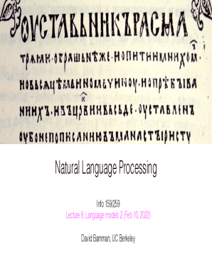 Fillable Online people ischool berkeley INFO 159 : Natural Language Processing - UC Berkeley Fax ...