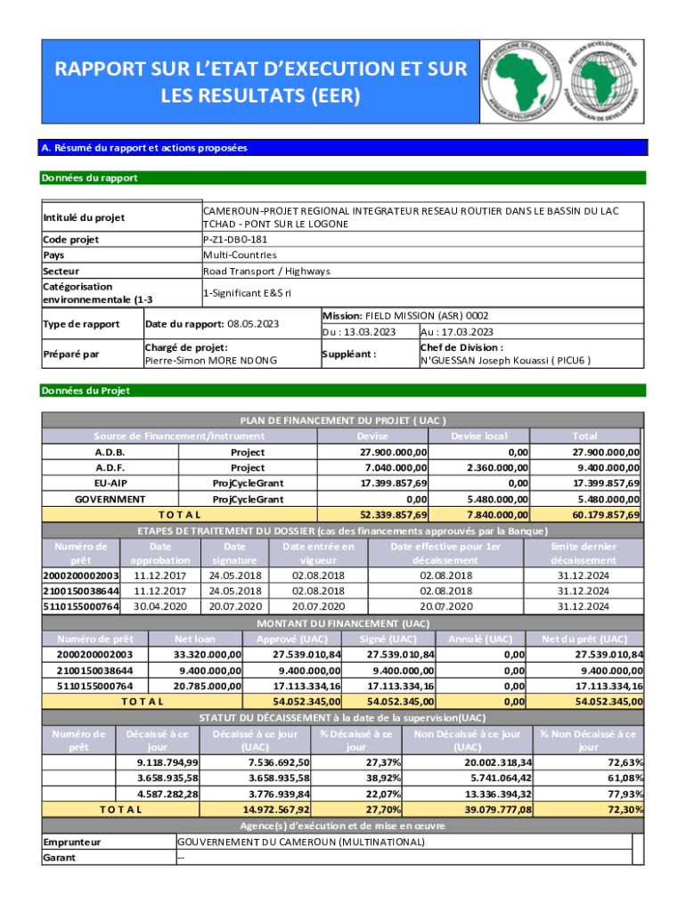 Remplissable En Ligne Rapport final sur la mise en uvre du programme d'action ... Fax Email ...