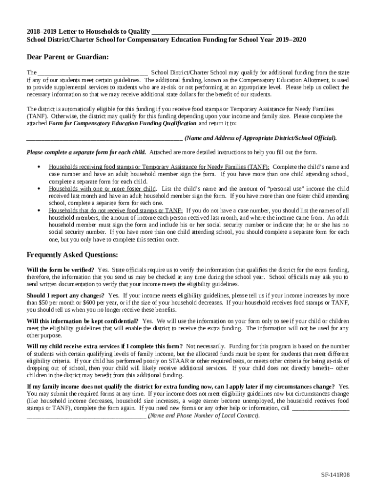 State Compensatory Education Program Doc Template | pdfFiller