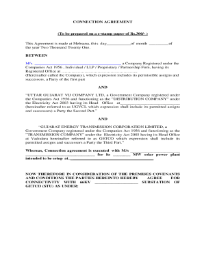 Fillable Online 1.Connection Agreement.docx Fax Email Print - pdfFiller