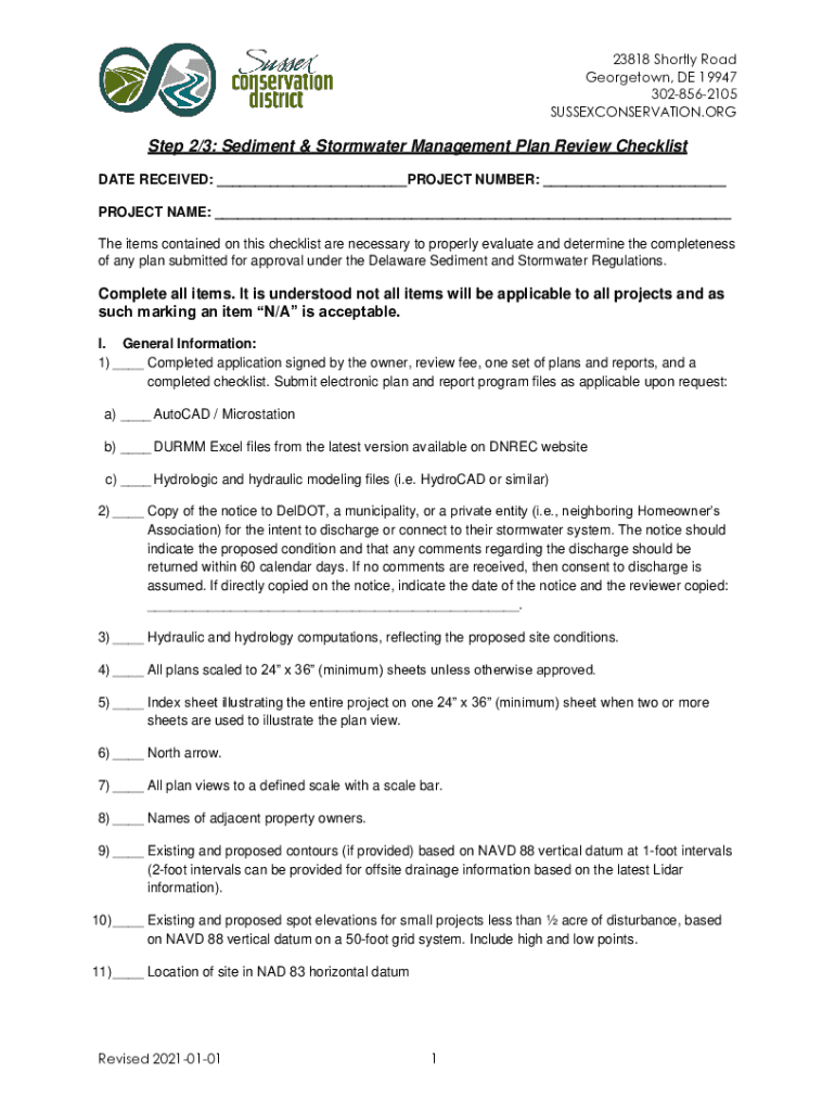 Fillable Online Sediment and Stormwater Delegated Agencies - DNREC ...