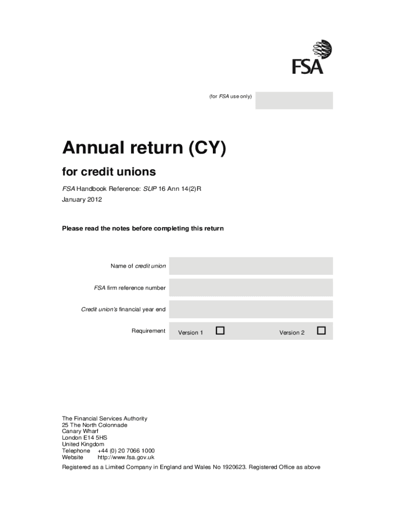 Fillable Online SUP 16 Annex 15 Notes on completing the ... - FCA ...