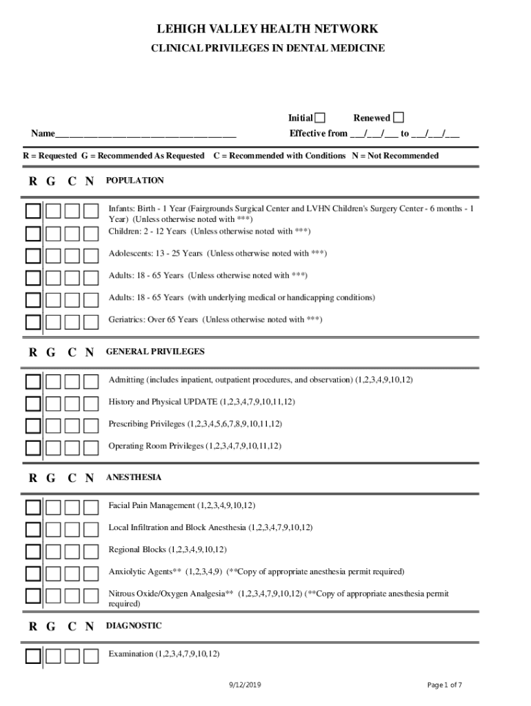 Fillable Online clinical privileges in dental medicine Fax Email Print ...