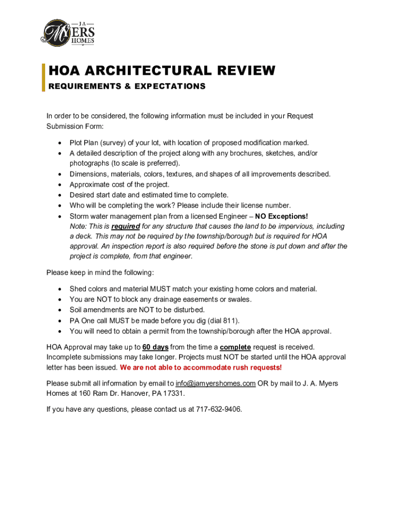 Fillable Online The Ultimate HOA Architectural Review Guide Fax Email ...