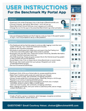 Fillable Online User Instructions - Benchmark Human Services Fax Email ...