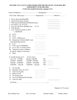 Fillable Online INCOME TAX form Fax Email Print - pdfFiller