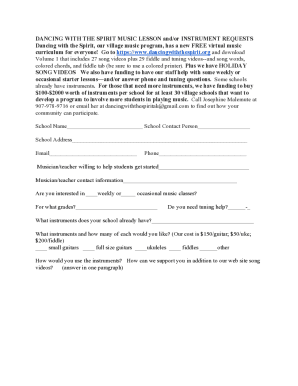 Fillable Online Dancing Instrument Request Form.docx Fax Email Print ...