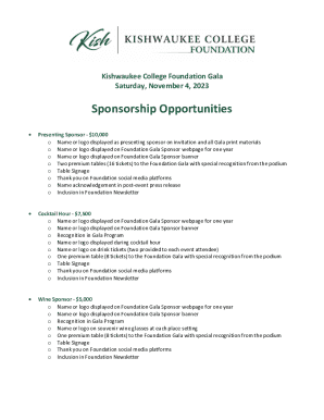 Fillable Online 2023 Sponsorship Opportunity Form - The Women and Girls Fund of ... Fax Email ...