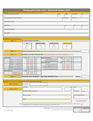 Fillable Online Photography Order Form Template Fax Email Print - pdfFiller
