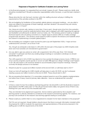 Fillable Online Requests for Clarification Evaluation and Learning Partner Fax Email Print ...