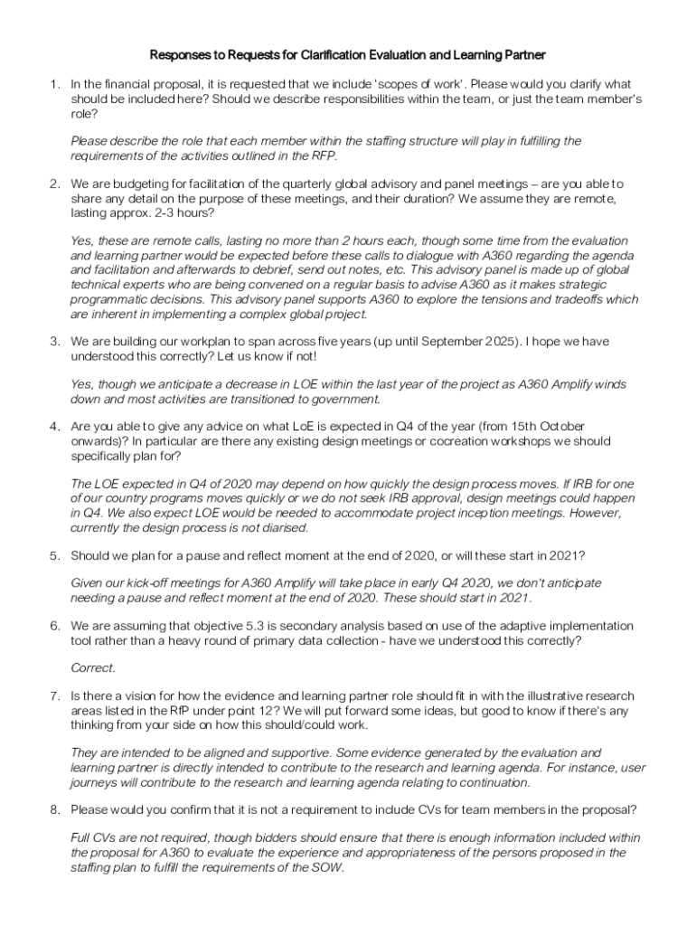 Fillable Online Requests for Clarification Evaluation and Learning ...