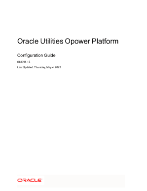 Fillable Online Oracle Utilities Opower Digital Self Service - Transactions Fax Email Print ...
