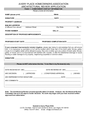 Fillable Online Flintrock Falls Architectural Committee Application Fax ...