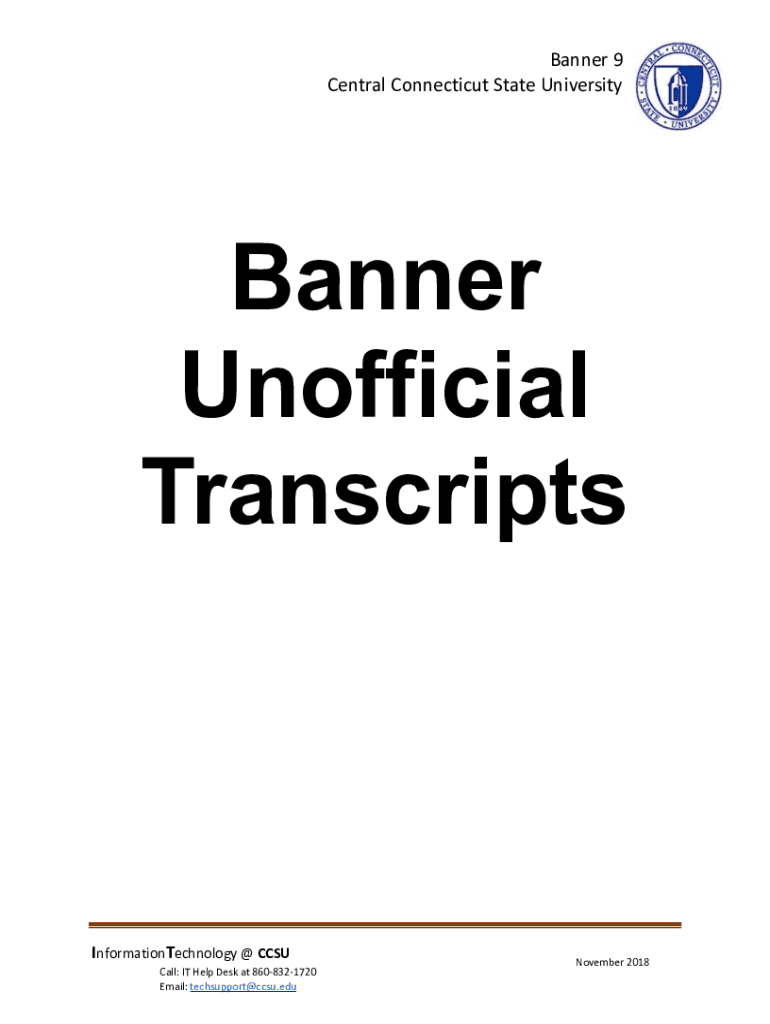Fillable Online Transcript RequestsCentral Connecticut State University Fax Email Print - pdfFiller