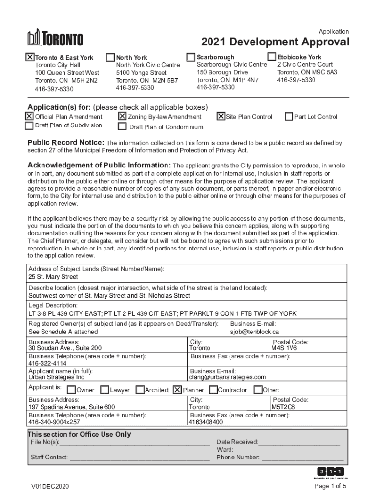 Fillable Online . Application - 2021 Development Approval Fax Email Print - pdfFiller
