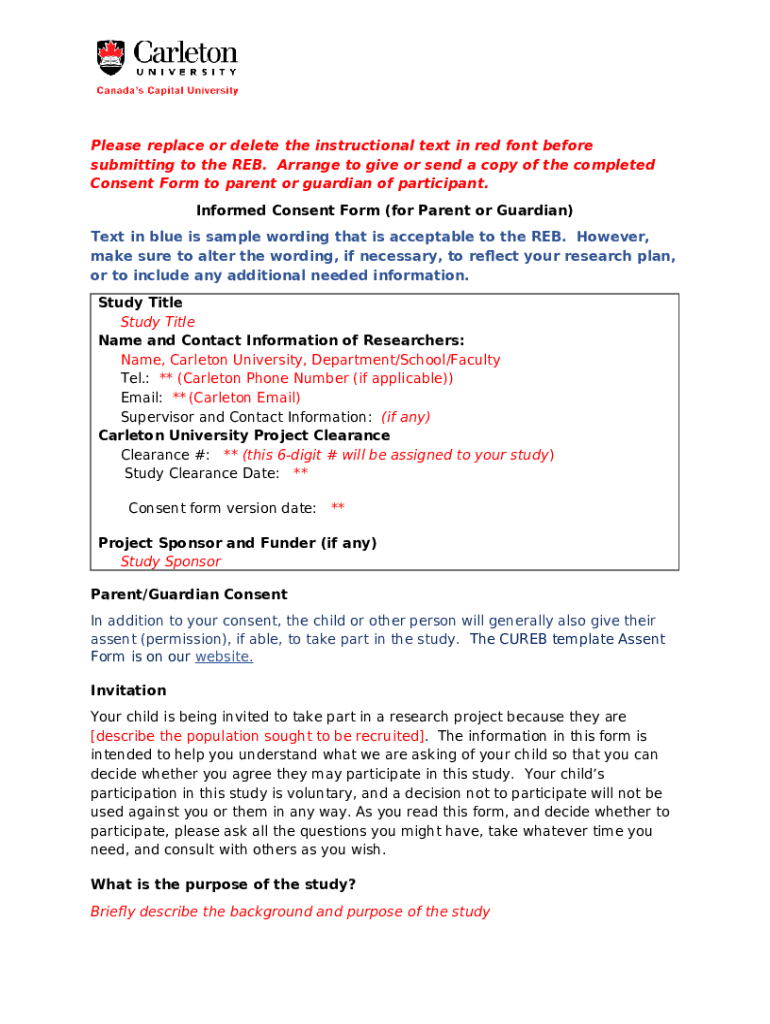 Survey Consent Template Doc Template | pdfFiller
