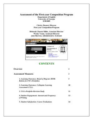 Fillable Online First Year Composition - OLD PAGEDepartment of English ...