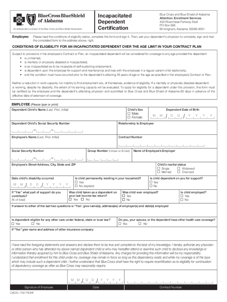 Fillable Online Ending Your MembershipBlue Cross and Blue Shield ...