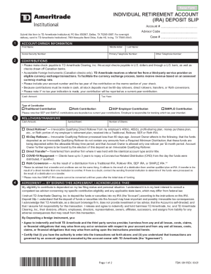Fillable Online Td ameritrade deposit slip: Fill out & sign online Fax ...