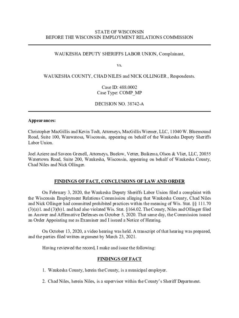 Fillable Online 38742-B.pdf - Wisconsin Employment Relations Commission ...