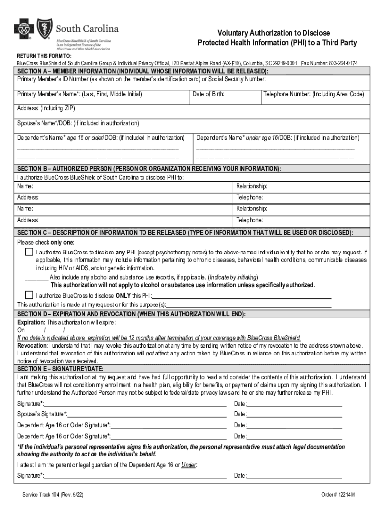 Fillable Online Voluntary Authorization to Disclose Protected Health Information ... Fax Email ...